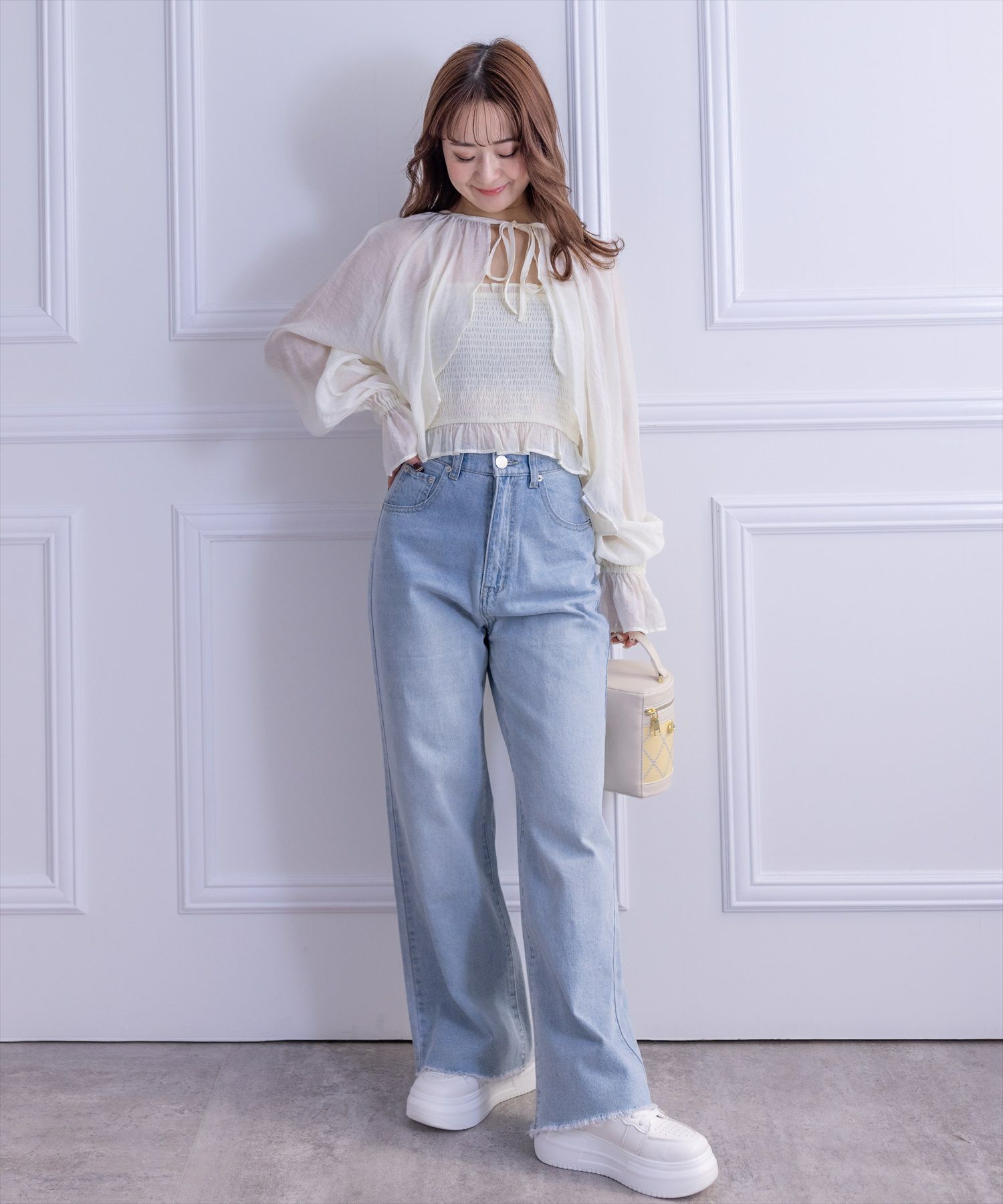 clear≪再入荷≫リボンボレロブラウス&キャミソールセット clear≪再入荷≫リボンボレロブラウス&キャミソールセット