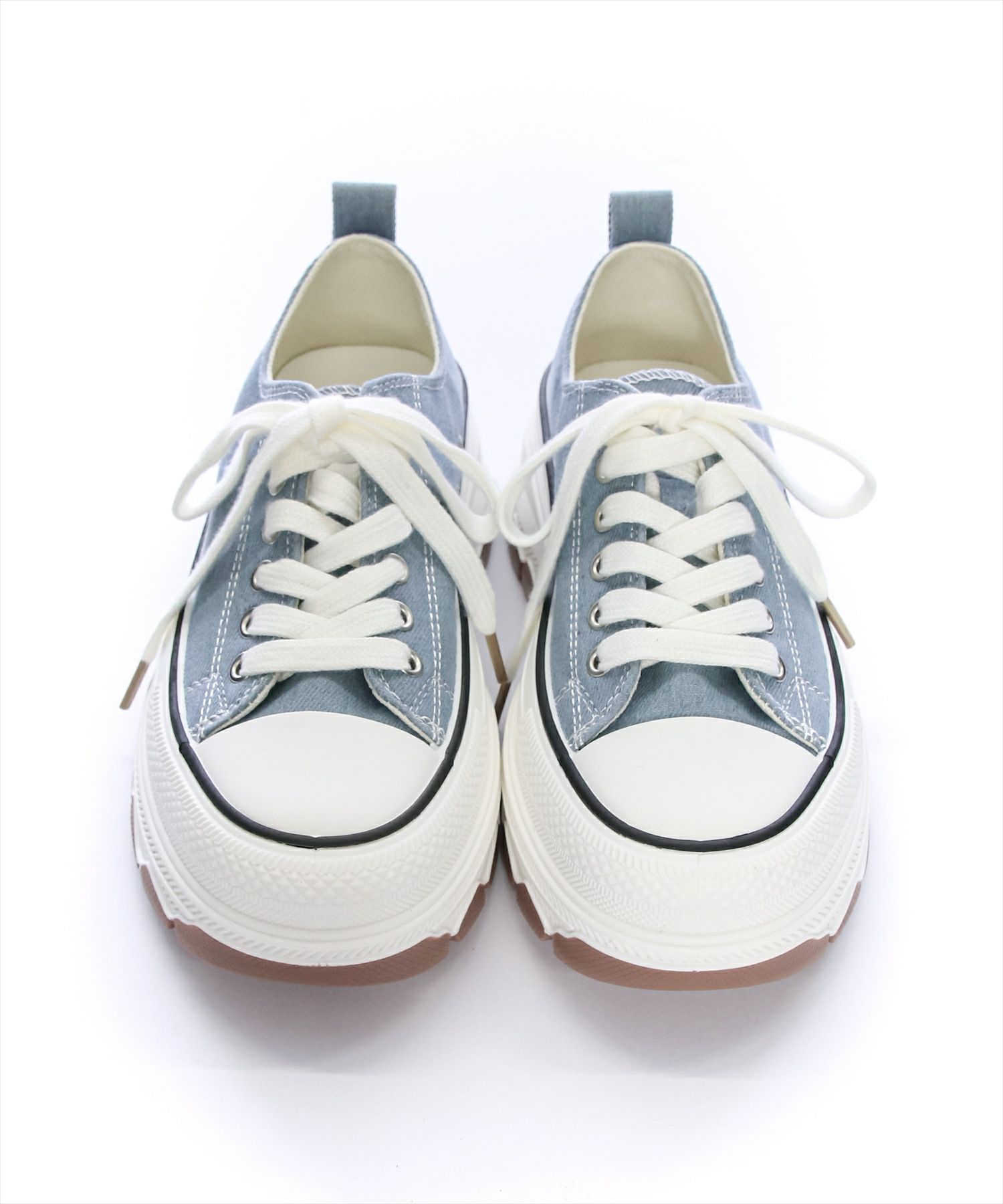 clear≪再入荷≫キャンバス地厚底スニーカー[CL8496 clear≪再入荷≫キャンバス地厚底スニーカー[CL8496